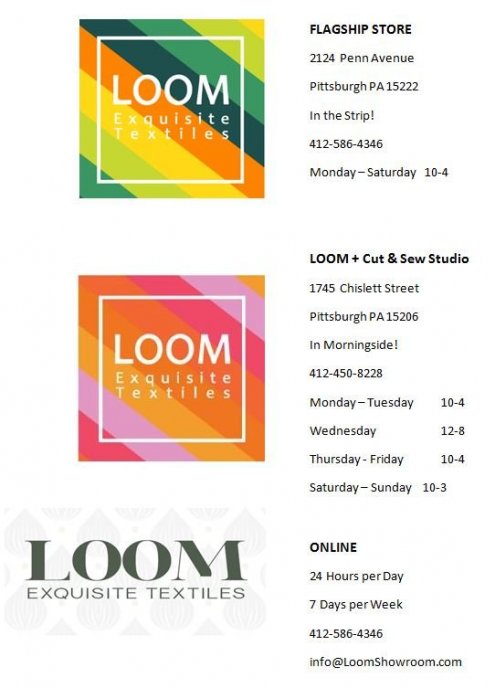 LOOM Exquisite Textiles Buy Fabric - Quilting Apparel & More